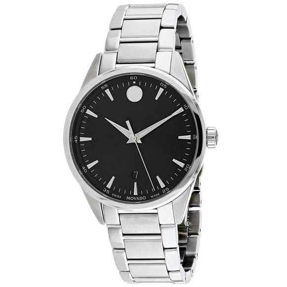 Movado | Accessories | Movado Mens Stratus Black Dial Watch 67243 ...